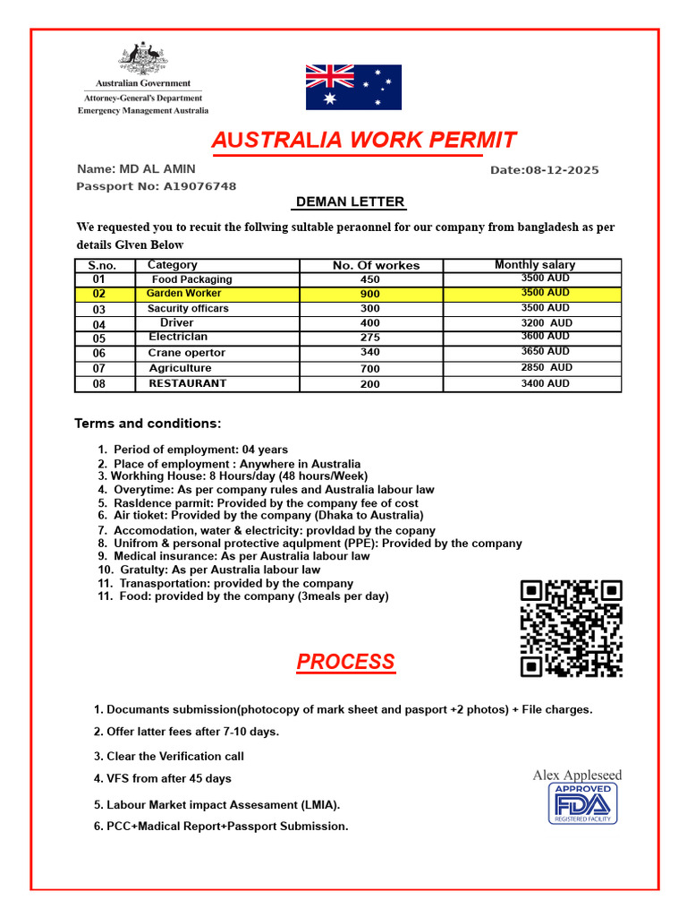 A Stra Ia Work Permit: Process | PDF