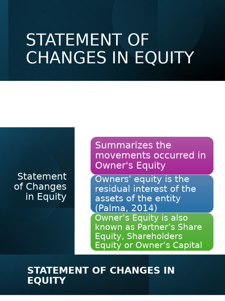 Statement of Changes in Equity | PDF | Equity (Finance) | Net Income