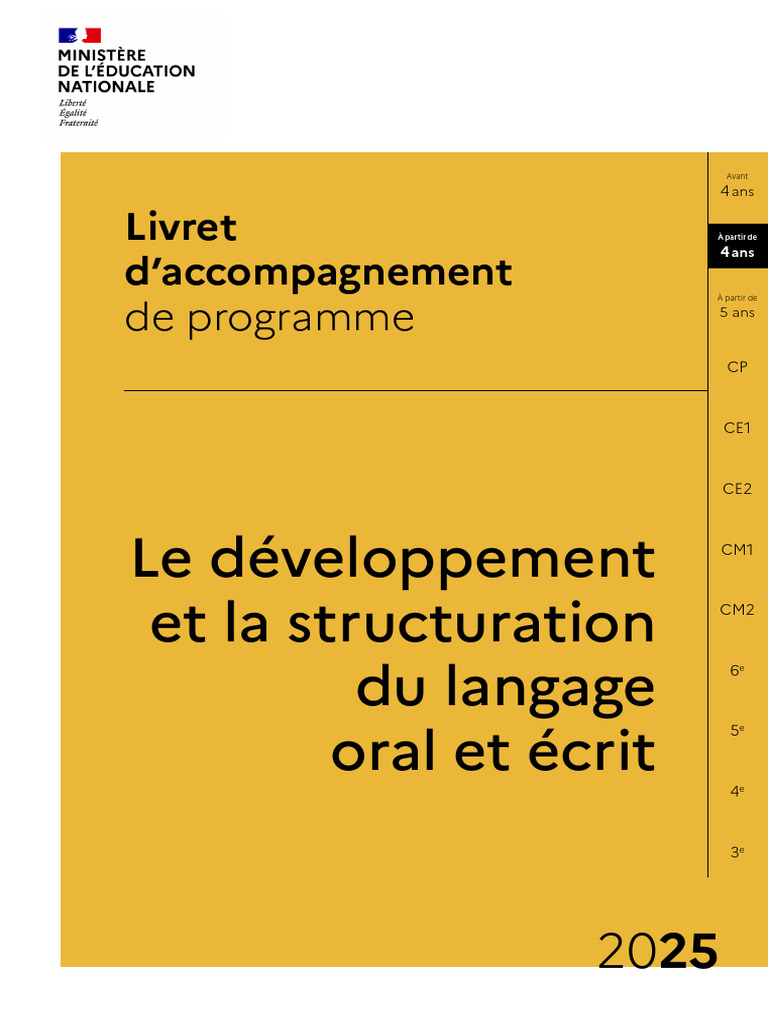 Structuration du langage oral et écrit | PDF | Apprentissage | Pédagogie