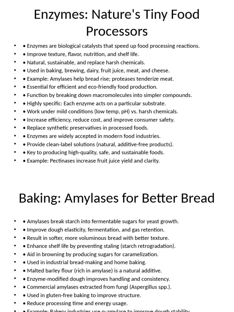 Enzymes Food Processing Aids Optimized | PDF | Breads | Foods