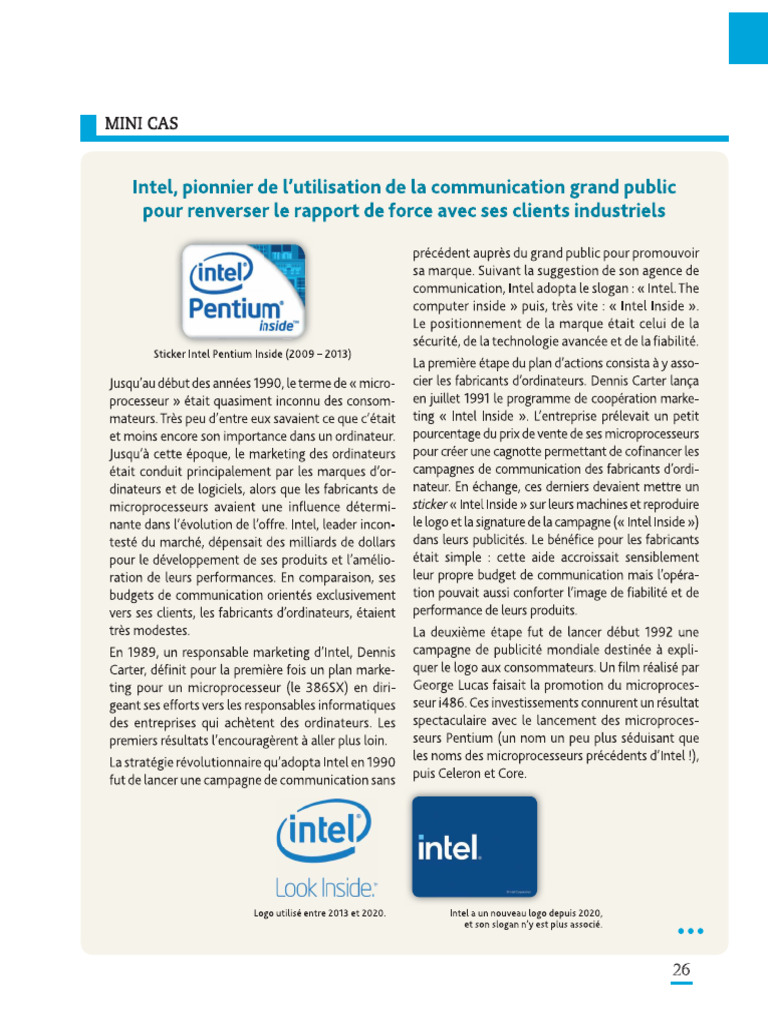 Mini Cas - Intel - La Communication Grand Public - Mercator 13e 2021 | PDF