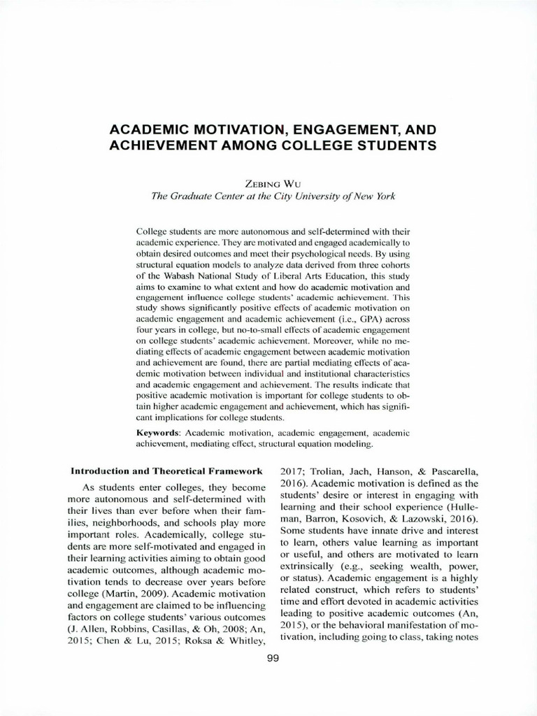 Impact of Motivation on College Success | PDF | Motivational | Motivation
