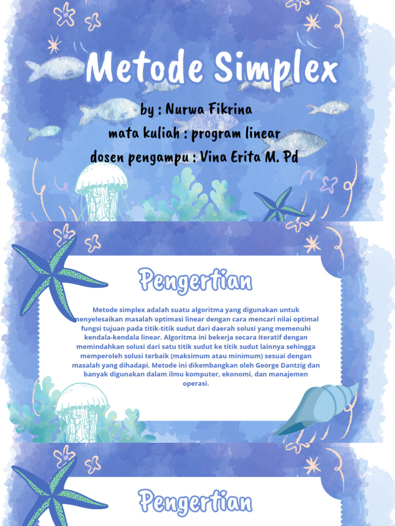 Panduan Lengkap Metode Simplex | PDF