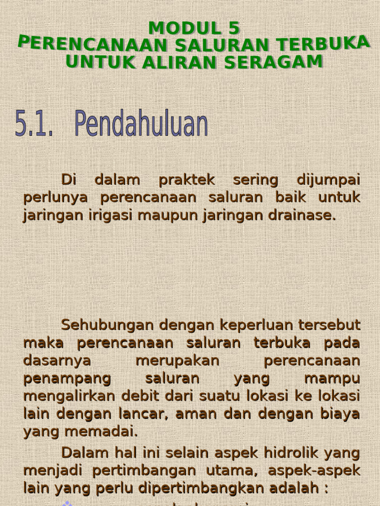 8. Perencanaan Saluran Aliran Seragam | PDF