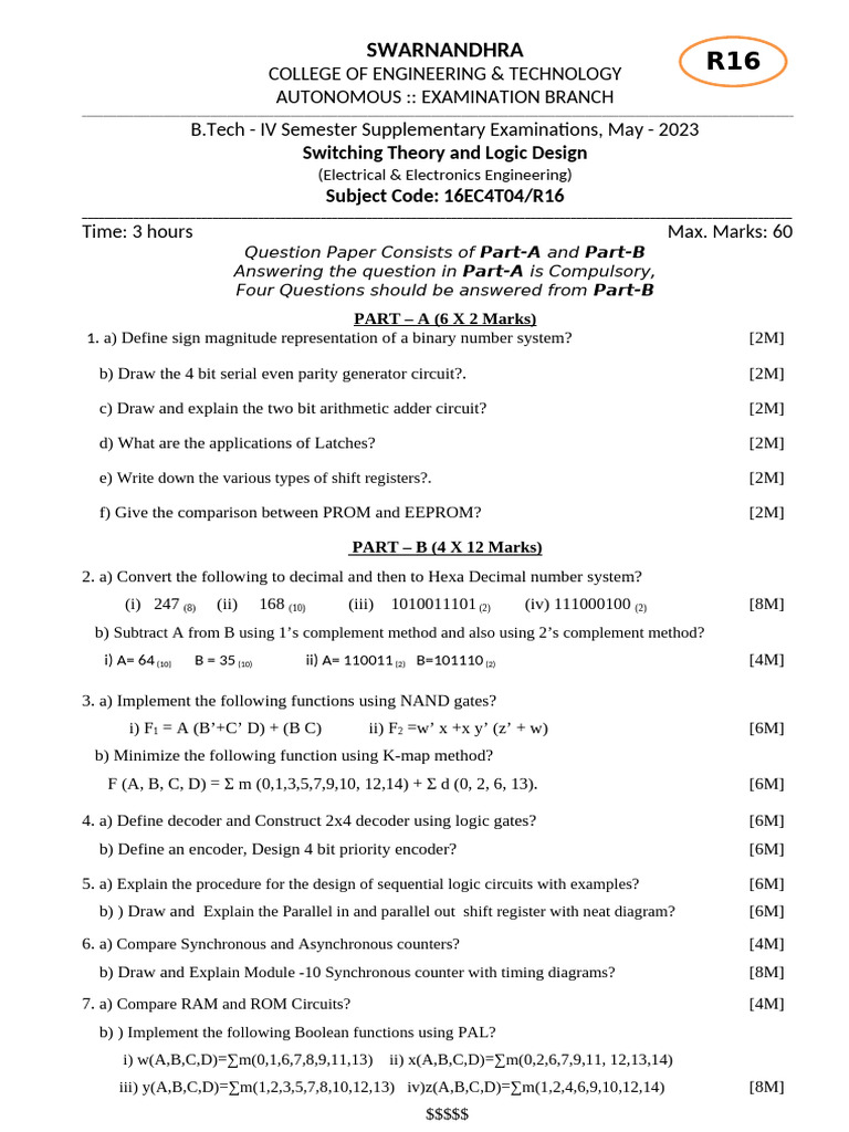ST&LD | PDF | Computer Science | Arithmetic