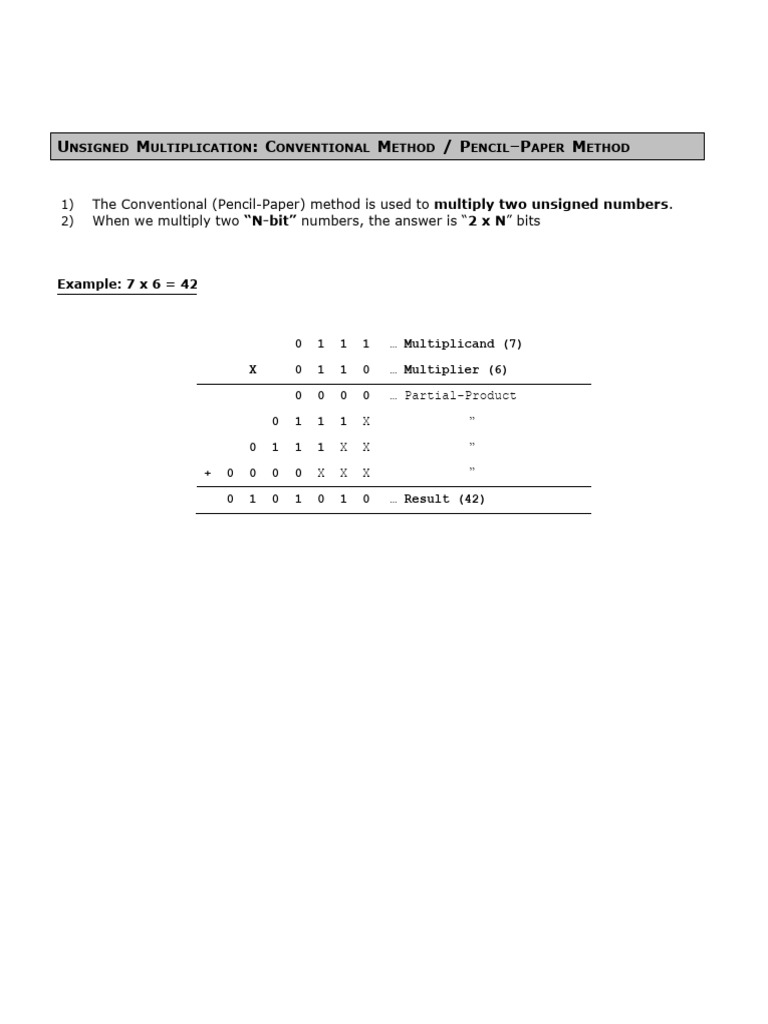 COA ALU Multiplication Booths Algorithm | PDF | Multiplication ...
