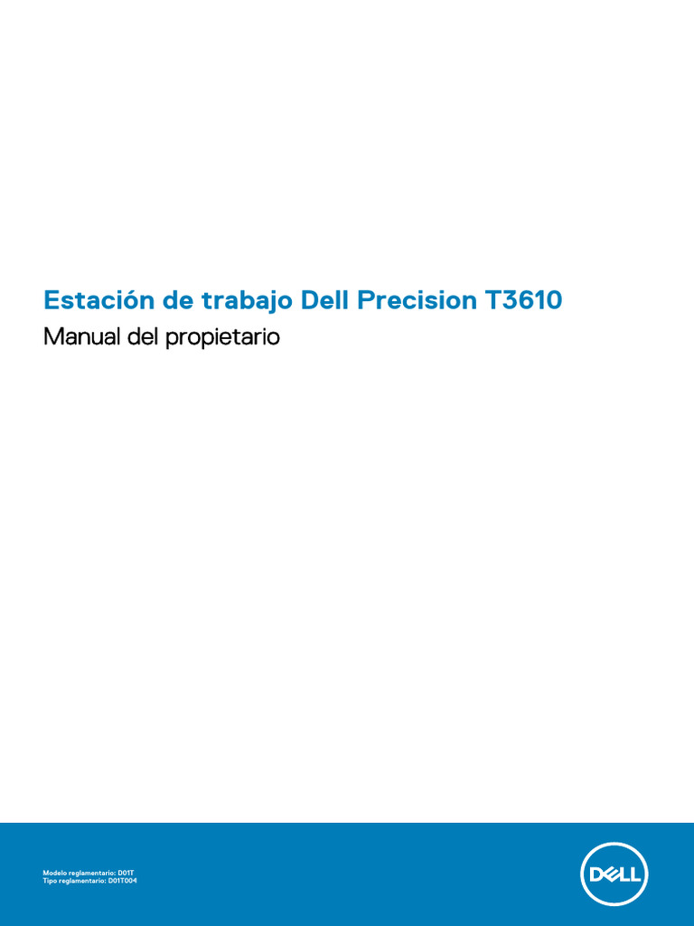 Precision t3610 Workstation Owners Manual Es XL | PDF | Arranque ...