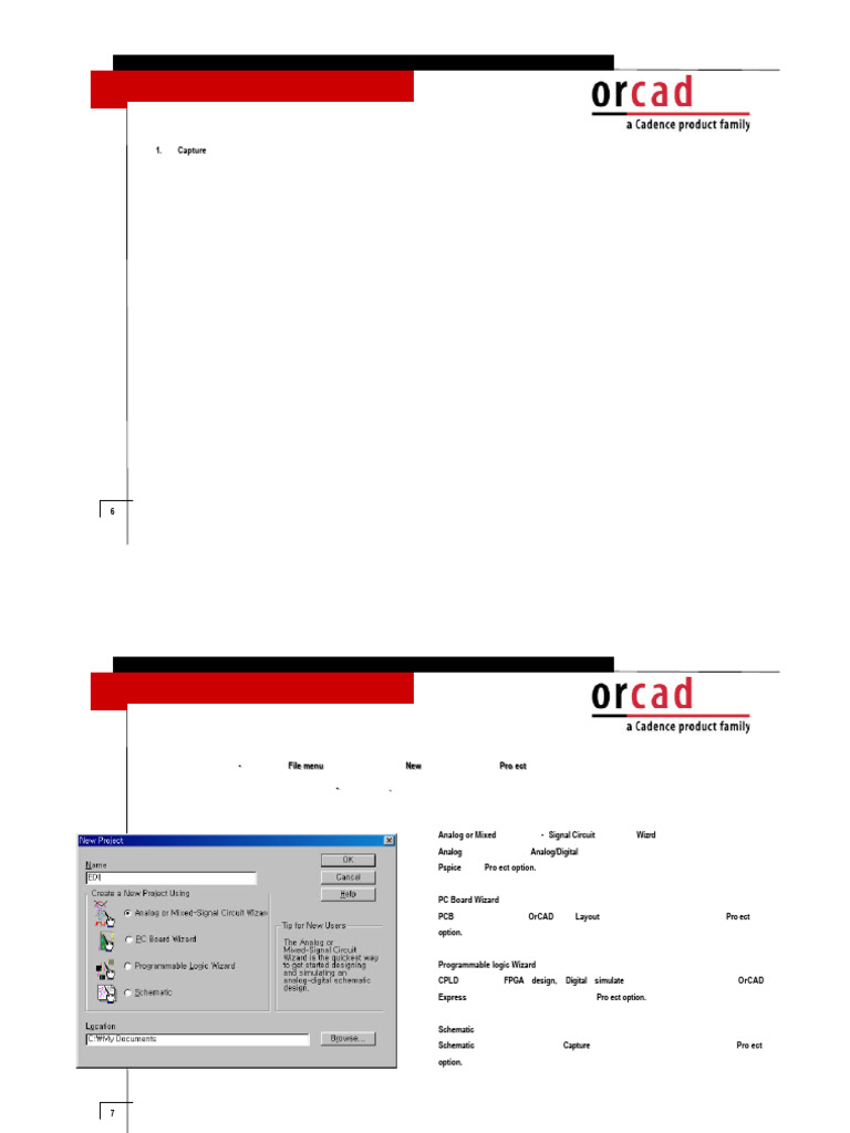 OrCAD Capture Program Overview | PDF | Computer Engineering | Software