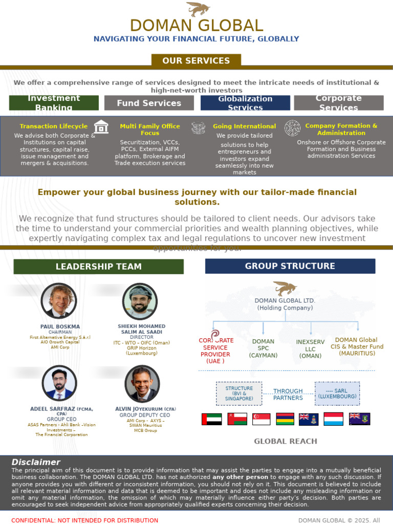 Doman -One Pager | PDF | Economies | Business