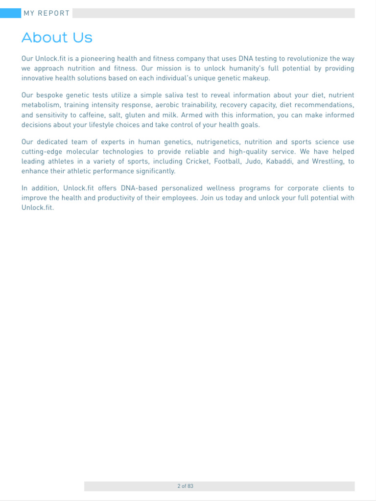 DNA-Based Health Insights Report | PDF | Vitamin A | Vitamin B12