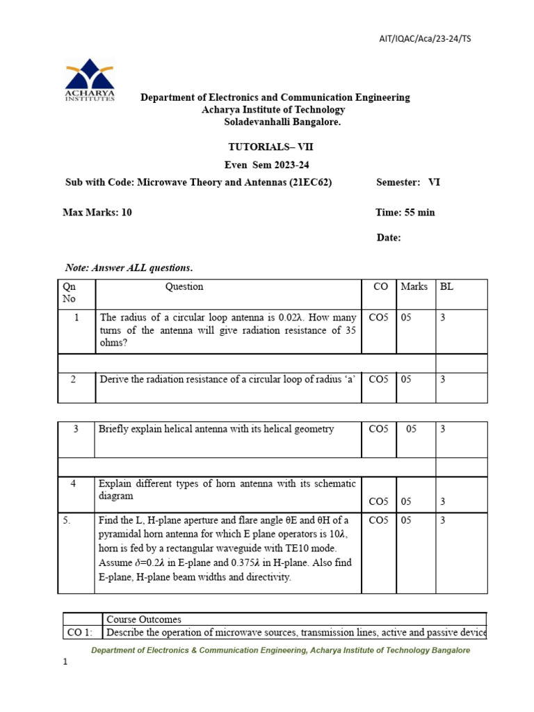 MWA Tutorials 7.docx 17211669436040 | PDF | Antenna (Radio) | Microwave