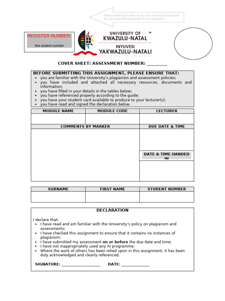 Assignment Submission Checklist | PDF