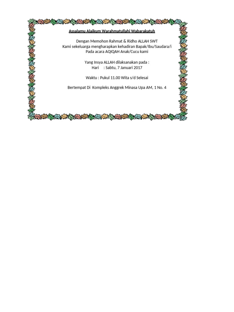 Assalamu Alaikum Warahmatullahi Wabarakatuh | PDF