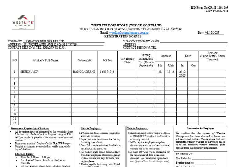 QR-S1-2201-005 - FORM B1 - (v7) - 3 | PDF