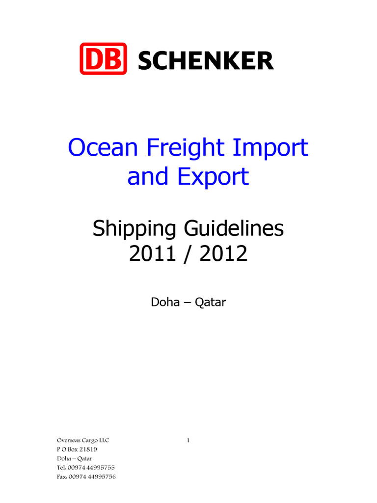 SOP Ocean Import and Export | PDF | Cargo | Customs