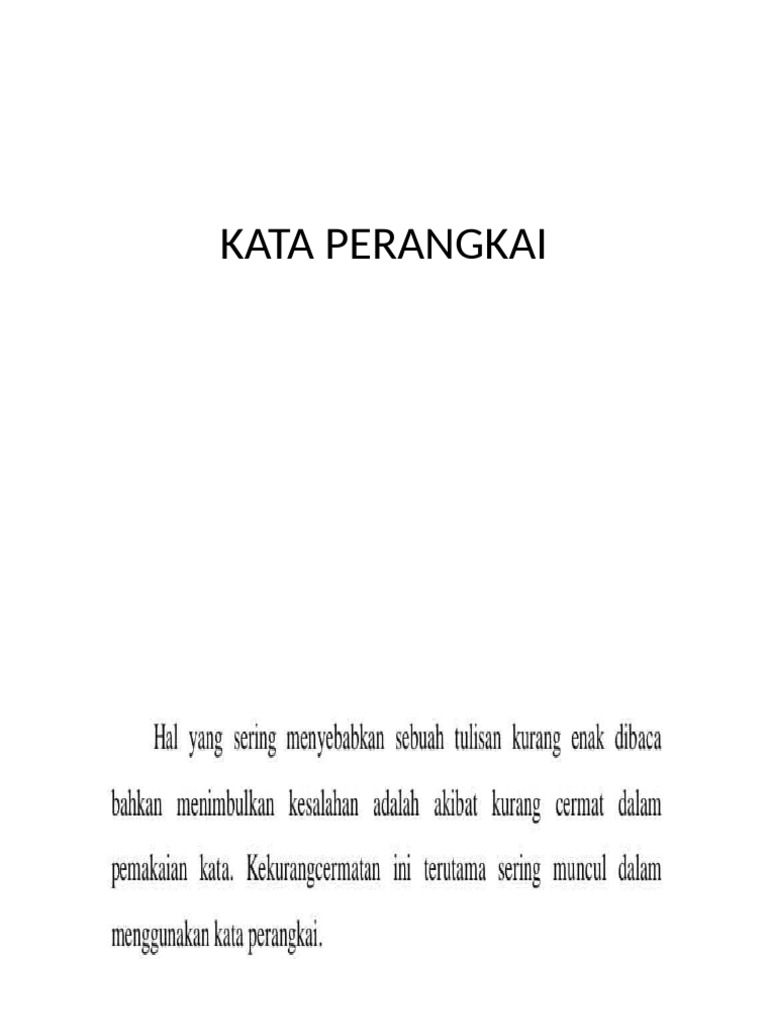 Penggunaan Kata Perangkai | PDF