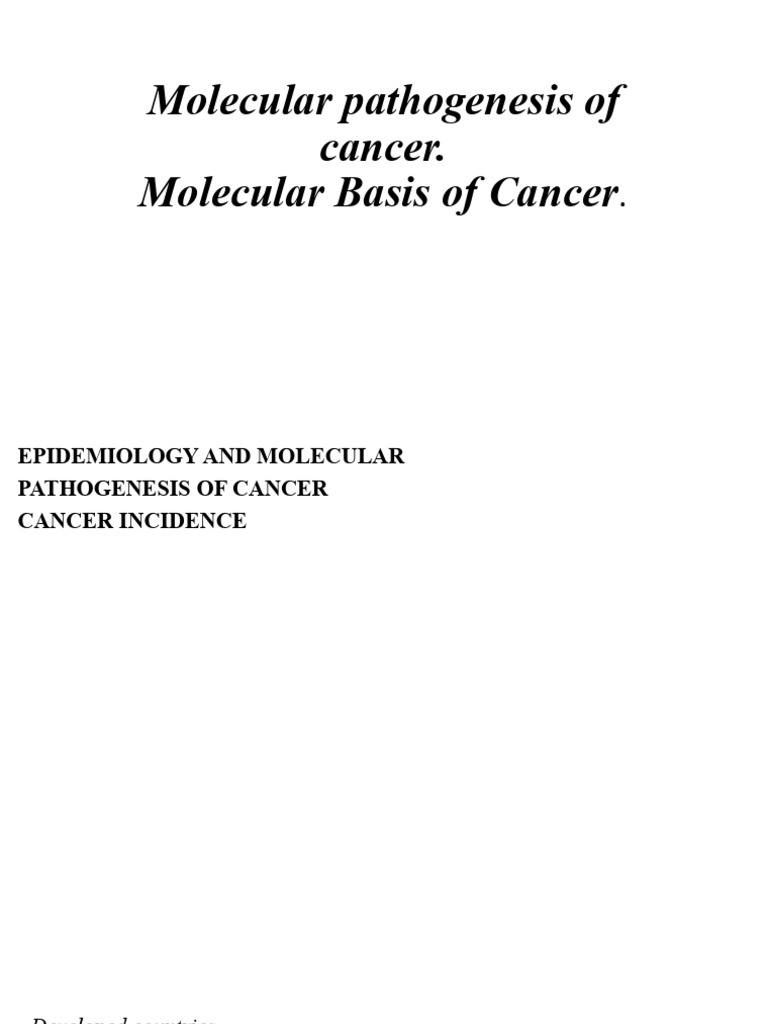 Molecular Basis of Cancer Pptx(1) (1) (1) | PDF | Oncogene | Cell Cycle