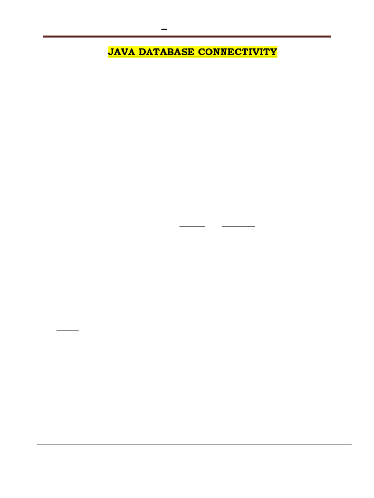 Unit 5 - 1CS - JAVA | PDF | Databases | Software Engineering