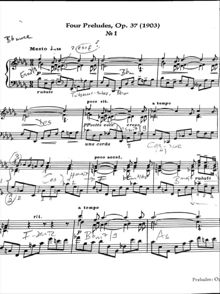 Skriabin 4 Preludes Op. 37 | PDF
