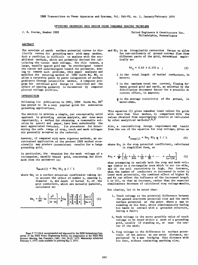 Optimized Grounding Grid Design Techniques | PDF | Physical Quantities ...