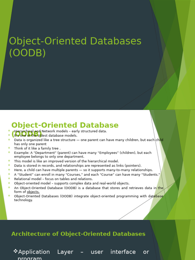 Object Oriented Database | PDF | Inheritance (Object Oriented Programming) | Class (Computer ...