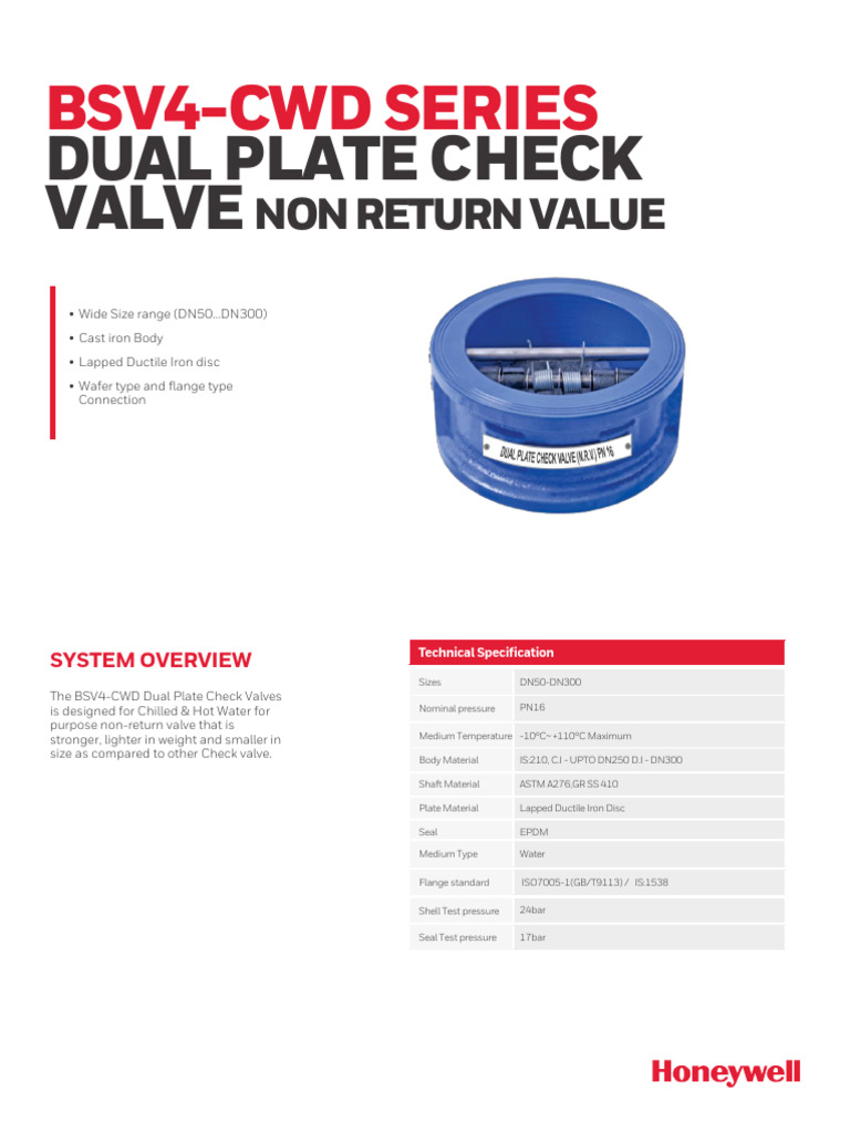 Honeywell Check Valve | PDF | Mechanical Engineering