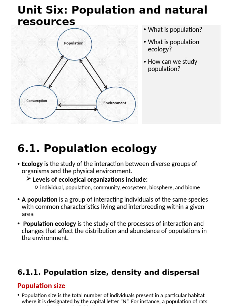Population Ecology and Growth Dynamics | PDF | Demography | Ecology