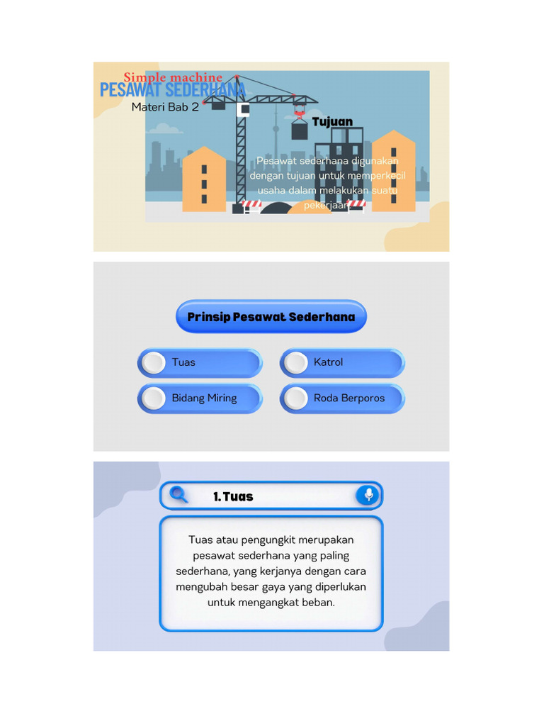 Jenis-Jenis Tuas dan Prinsip Bidang Miring | PDF