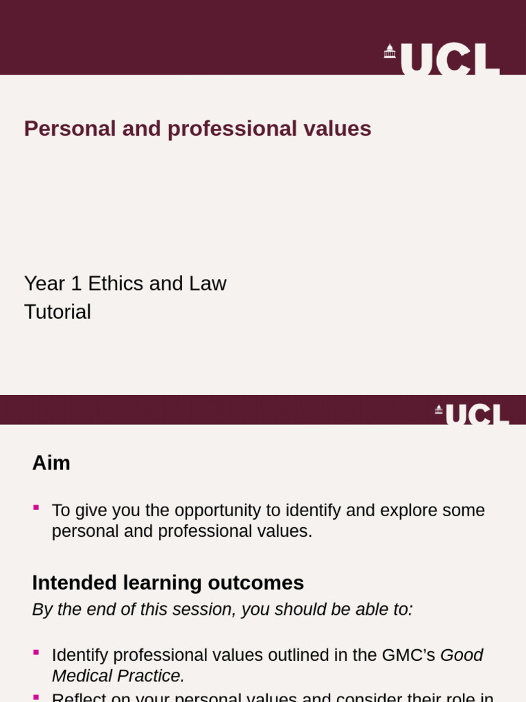 CPP1024 Personal and Professional Values Tutorial Slides 202526 | PDF ...