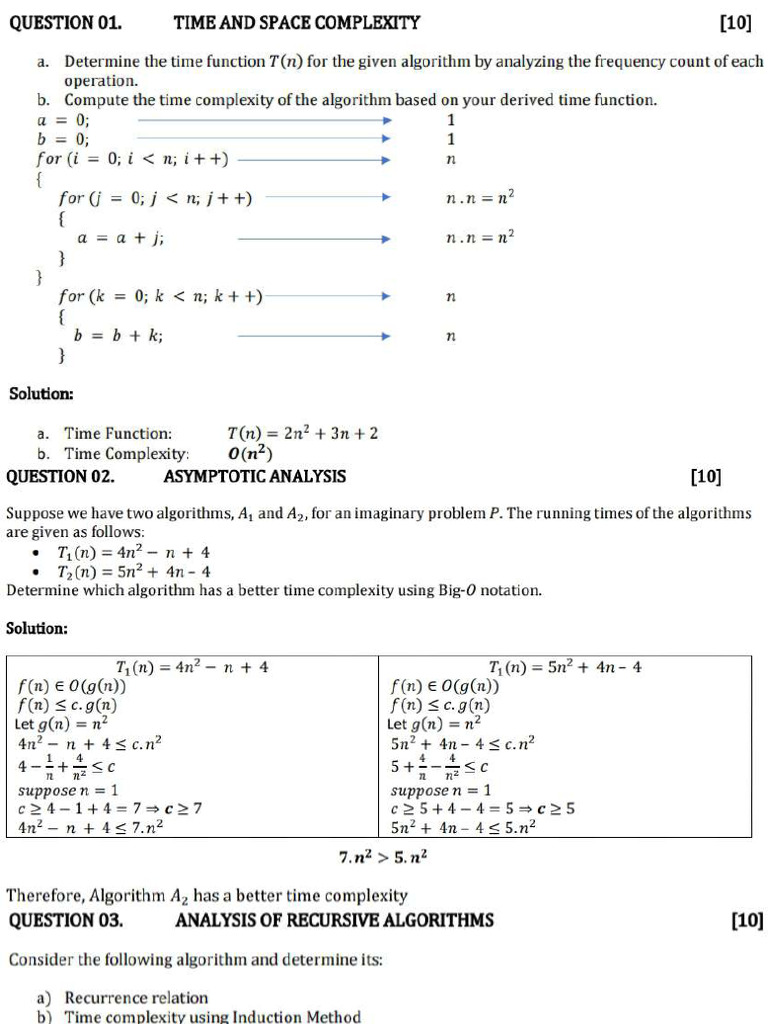 Advance Analysis Algorithm | PDF