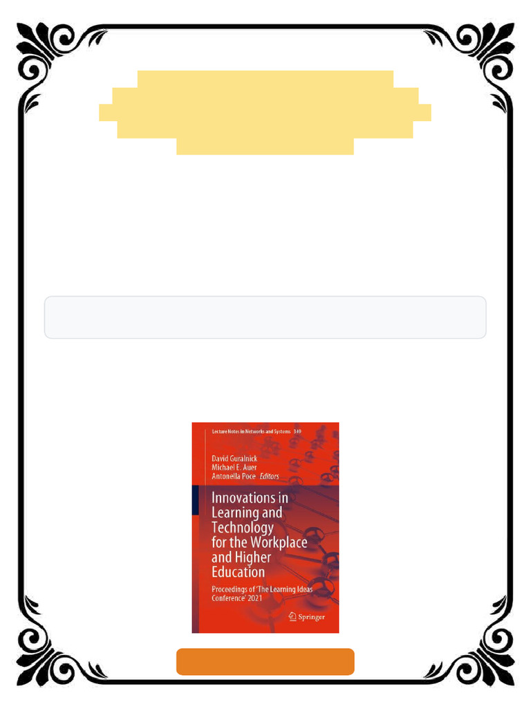 Innovations in Learning and Technology for the Workplace and Higher ...