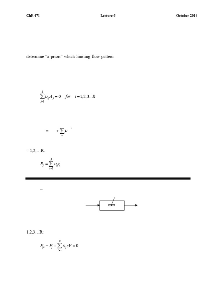 Ideal Reactors for Multiple Reactions | PDF | Stoichiometry | Process ...