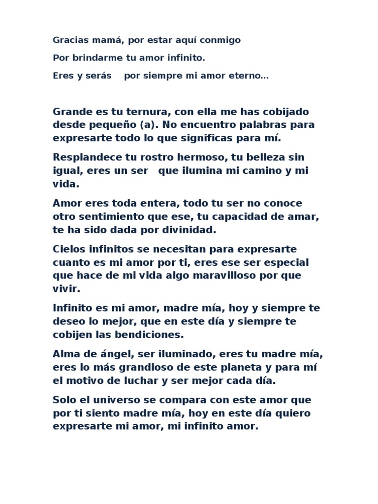 Acrostico Dia de Las Madres | PDF | Amor | Religión y creencia