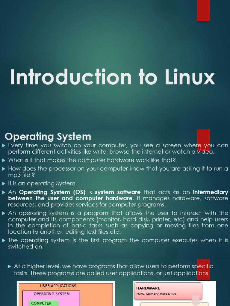 1 Introduction to Linux | PDF | Operating System | Linux