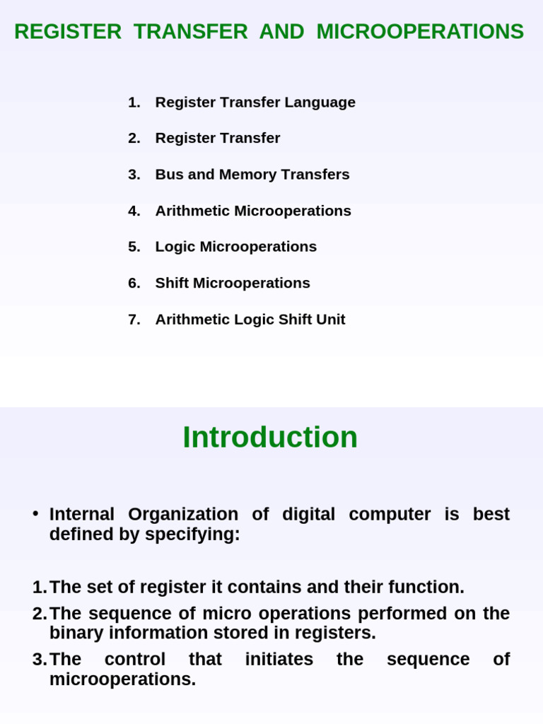 Ch4-Register Transfer and Micro-Operations | PDF | Digital Electronics ...