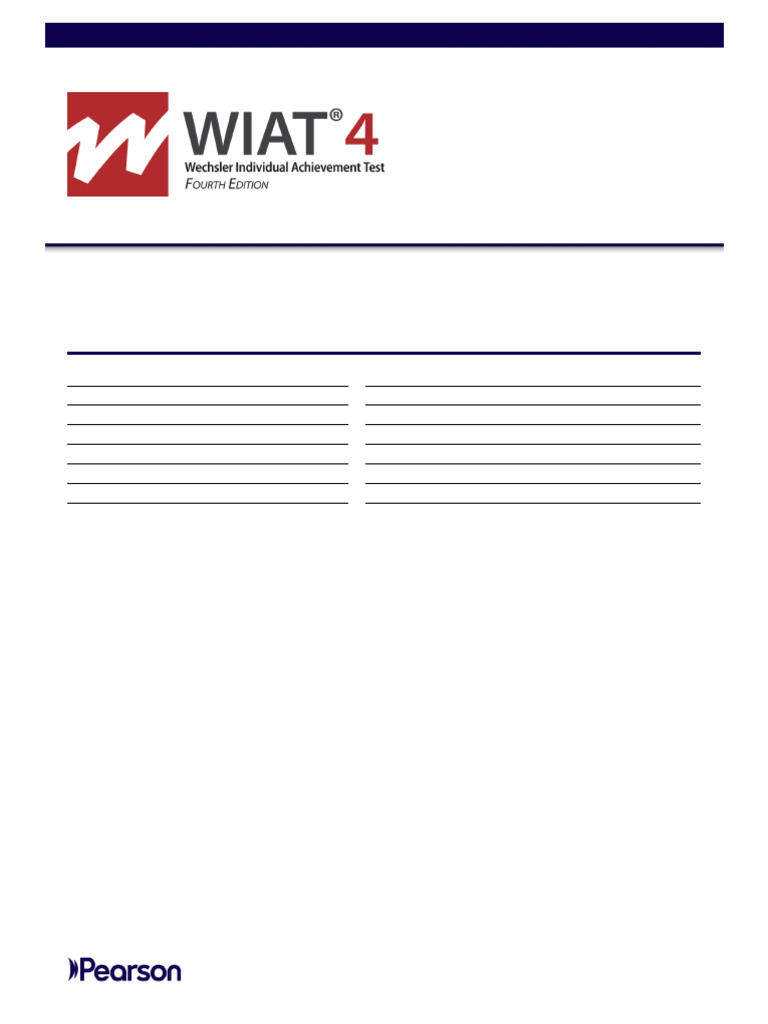 WIAT-4 Score Report for Alexander Hill | PDF | Wechsler Adult ...