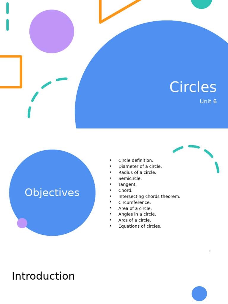Circles Unit 6 | PDF