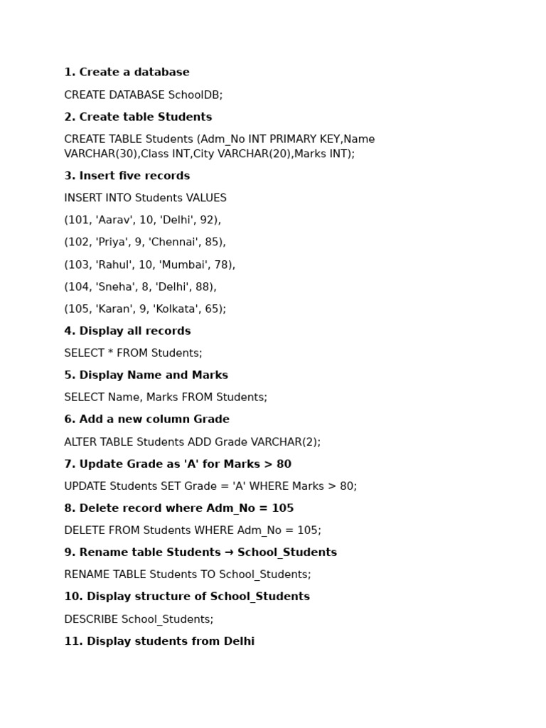 Mysql Answers | PDF | Information Retrieval | Data Management