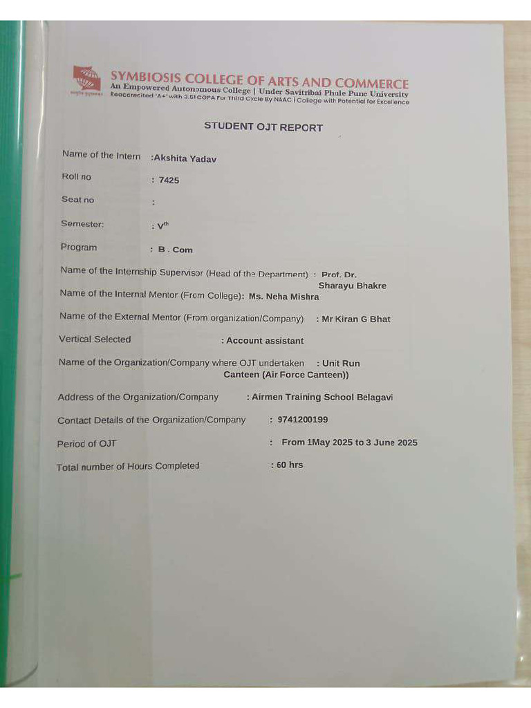 Ojt Logbook | PDF
