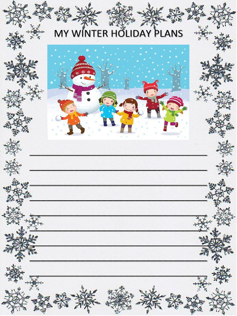 My Winter Holiday Plans | PDF