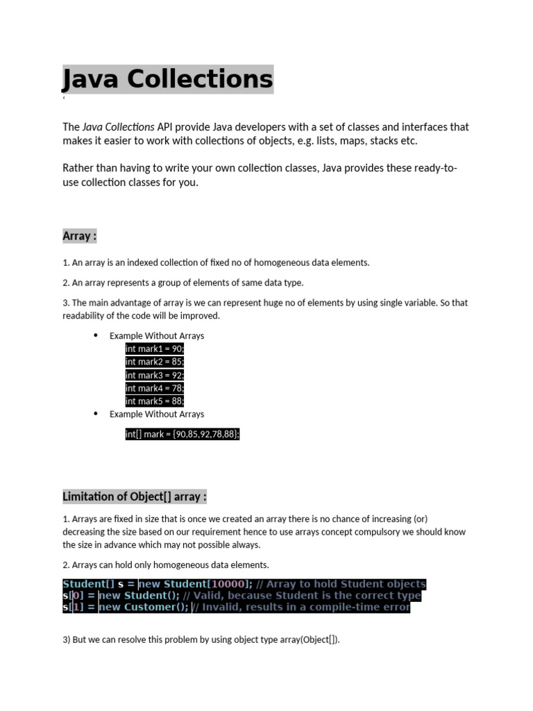 Java Collections | PDF | Method (Computer Programming) | Class (Computer Programming)