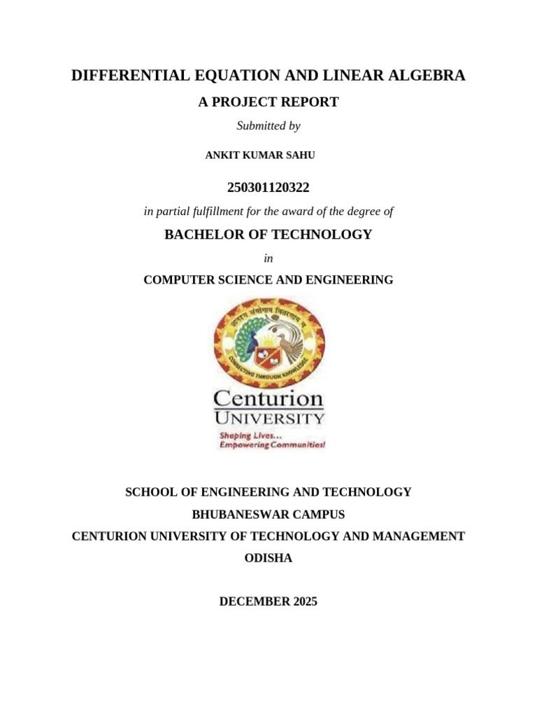 MATHpresentation of Subject Differential Equation and Linear Algebra ...