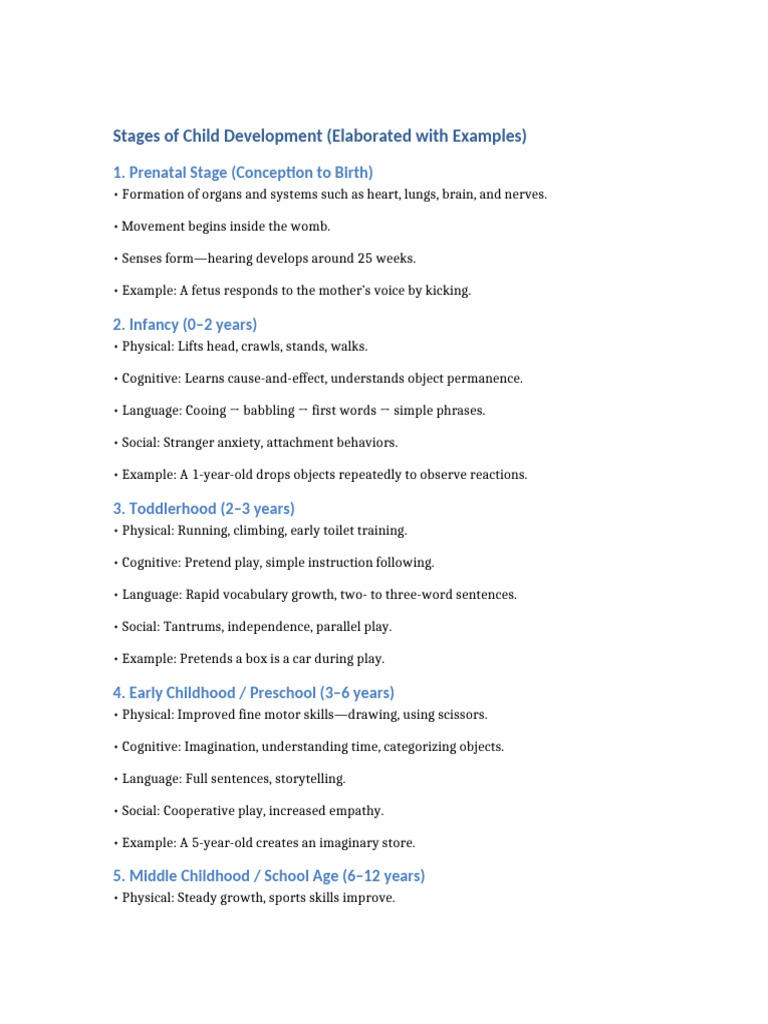 Child Development Stages Explained | PDF