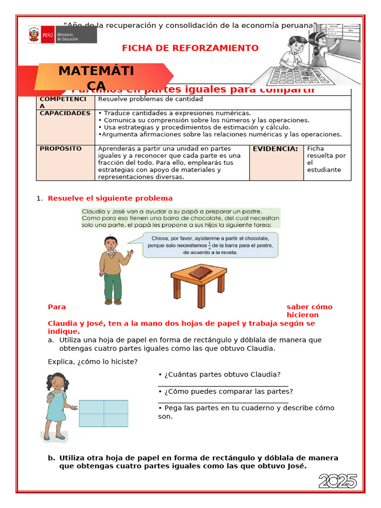 F.REF. MATE Partimos en partes iguales para compartir | PDF