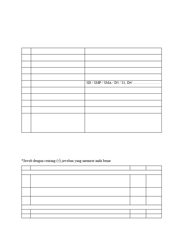 Quisioner Penelitian Ibu Hamil | PDF