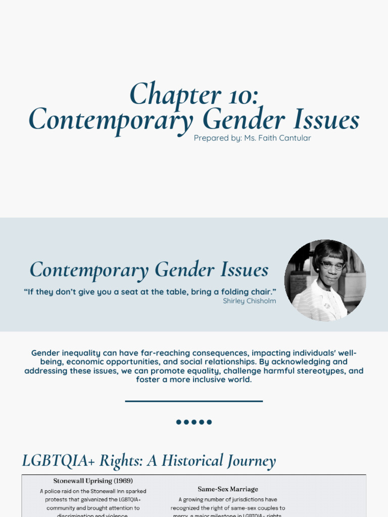 Chapter 10 Contemporary Gender Issues | PDF | Body Image | Cyberbullying