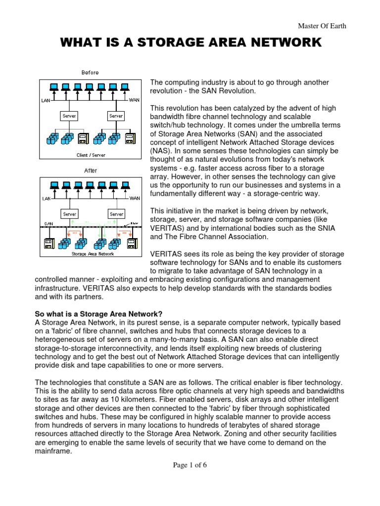 Storage Area Network SAN SEMINAR | PDF | Replication (Computing ...