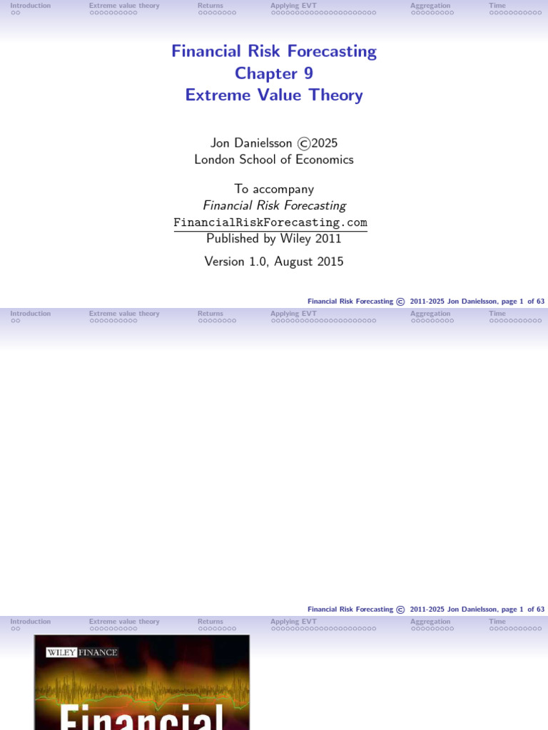 Danielsson Financial Risk Forecasting Slides 9 | PDF | Statistical ...