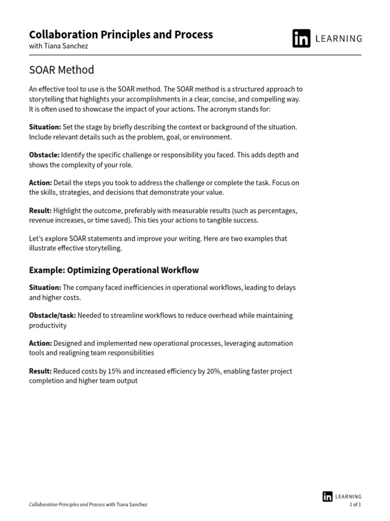 S.O.A.R. Method | PDF