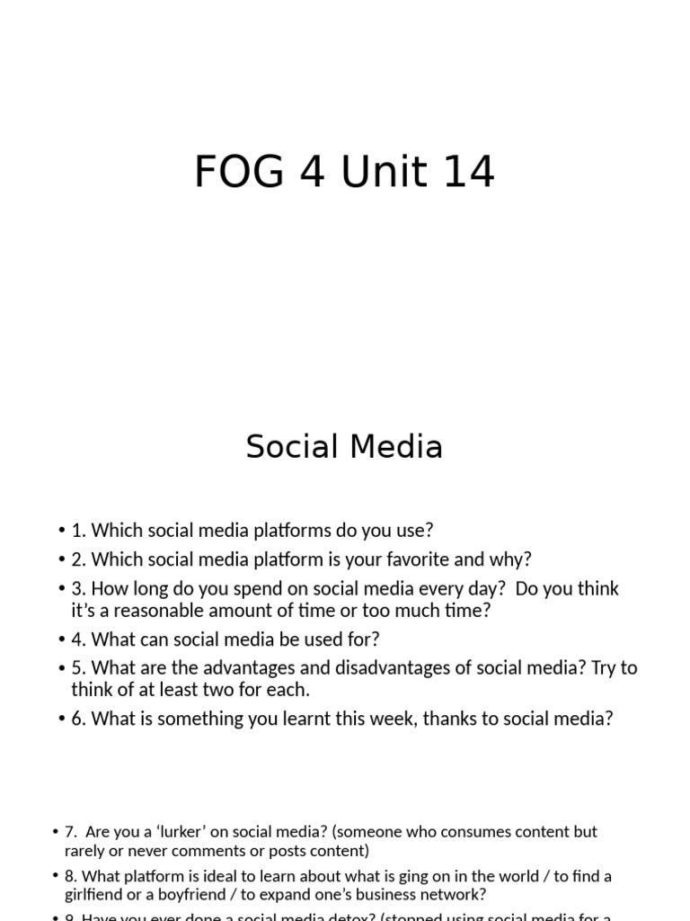FOG 4 Unit 14 Modals | PDF